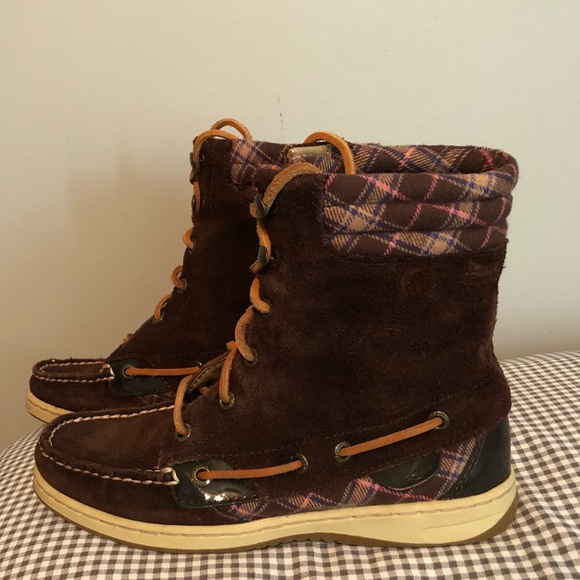 Sperry | Shoes | Sperry Suede Fair Isle Top Sider Boot Size 5 | Poshmark